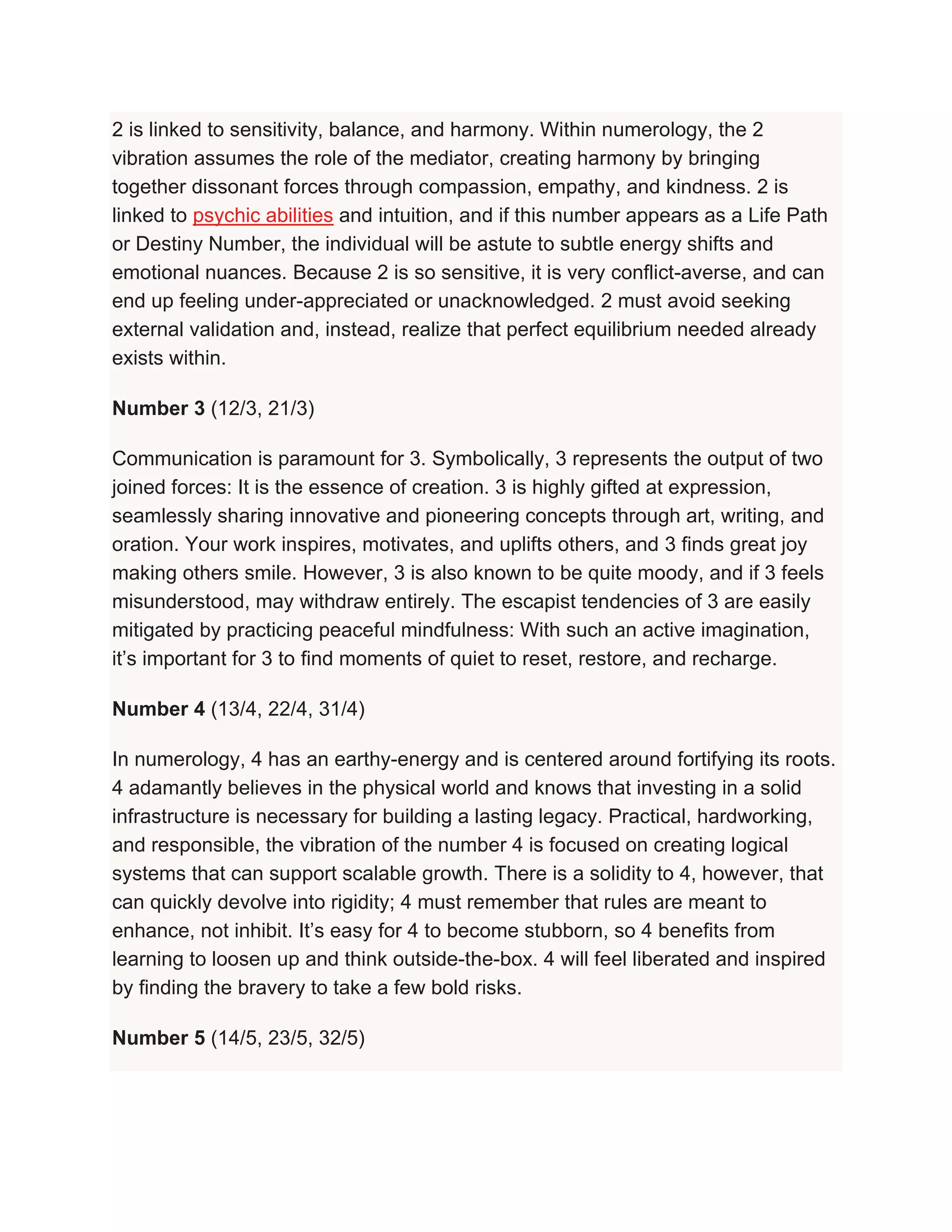 The basics of numerology | PDF