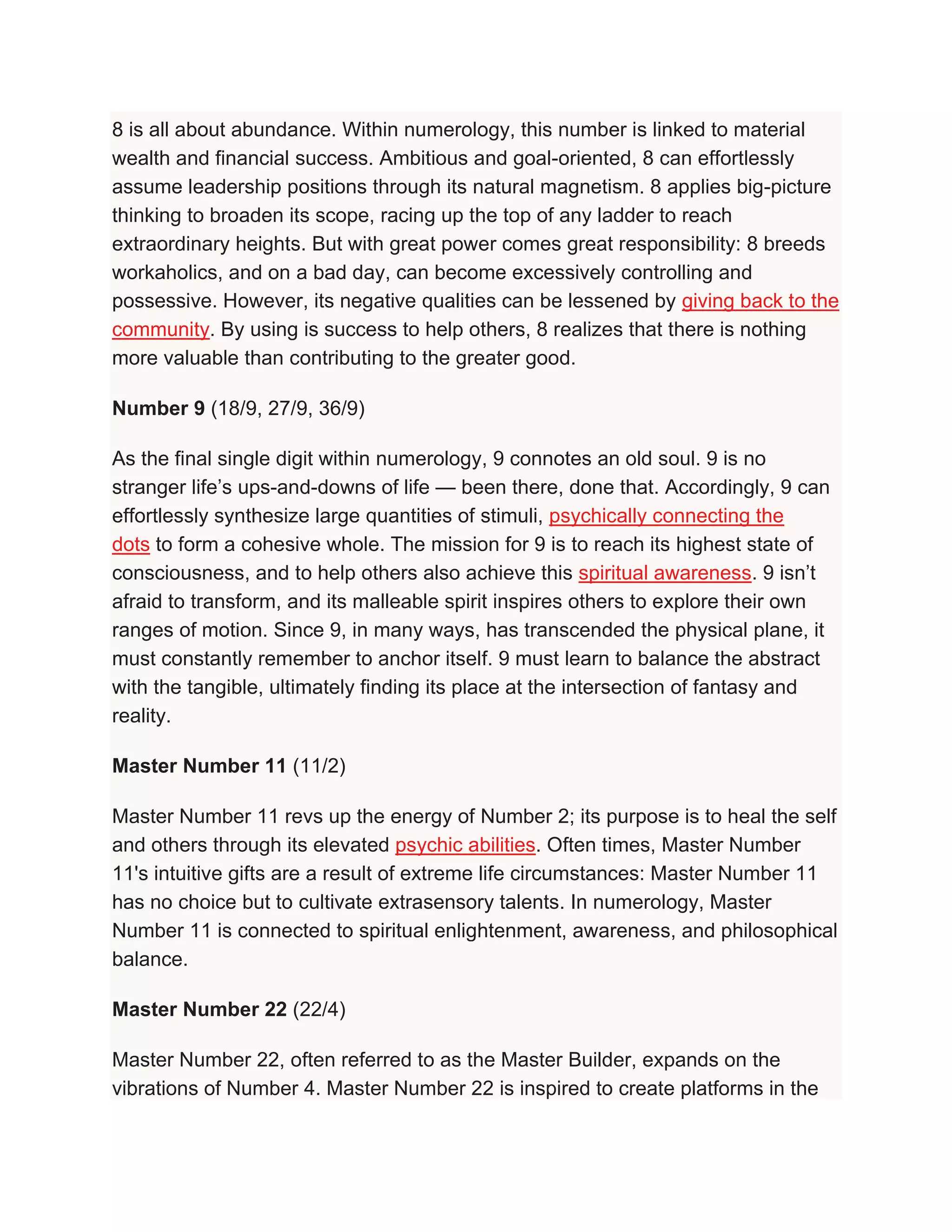 The basics of numerology | PDF