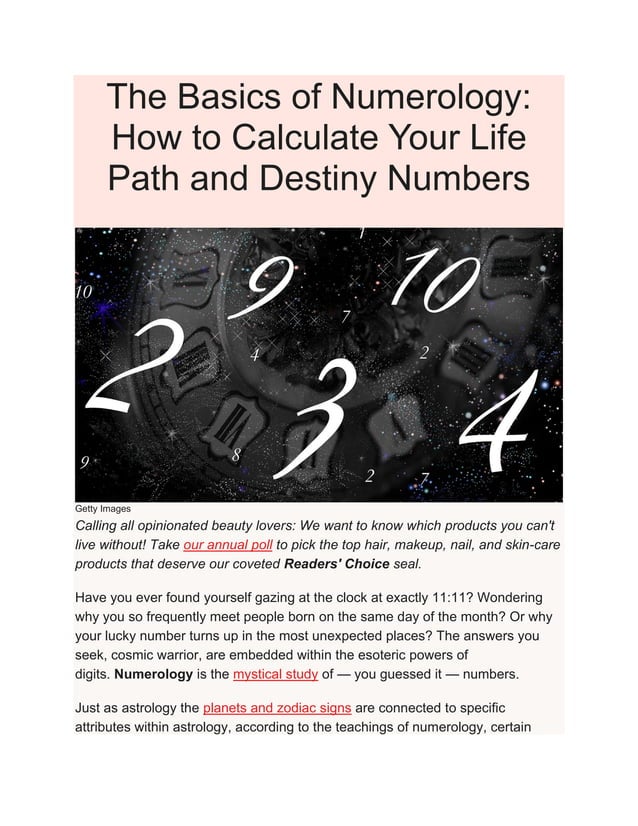The basics of numerology | PDF