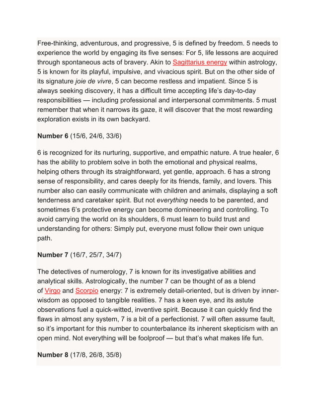 The basics of numerology | PDF