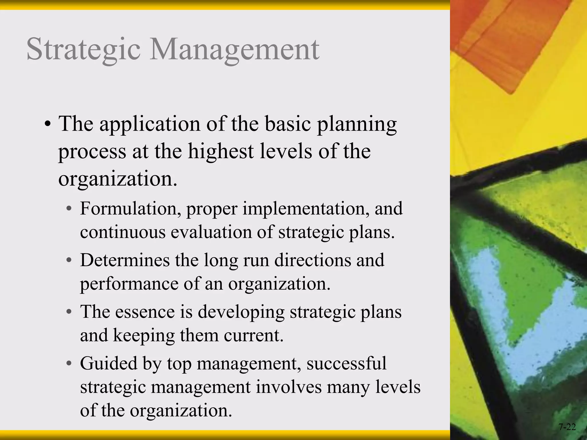 The basics of planning and strategic management | PPT