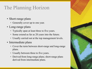 The basics of planning and strategic management | PPT