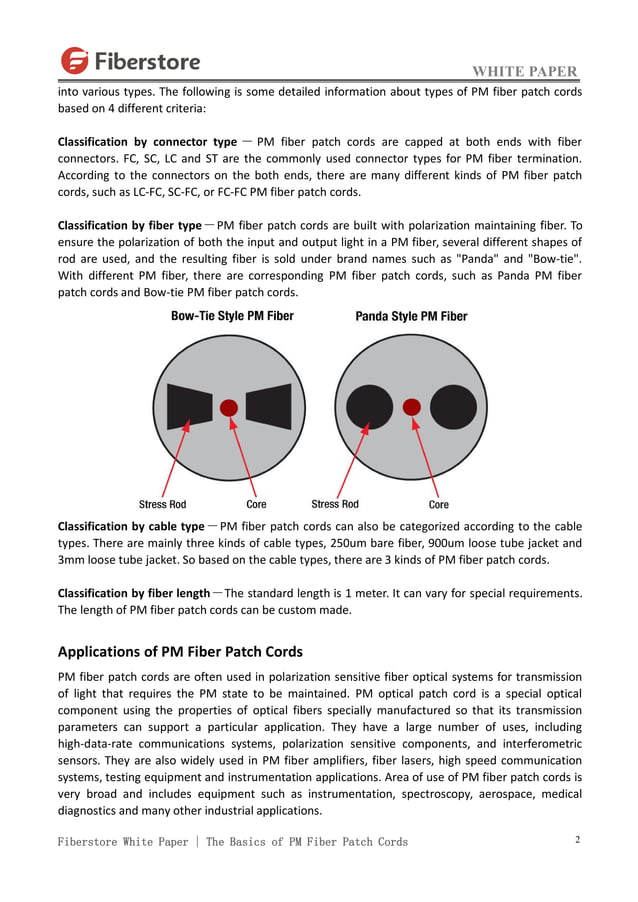 The Basics of PM Fiber Patch Cords | PDF | Physics | Science