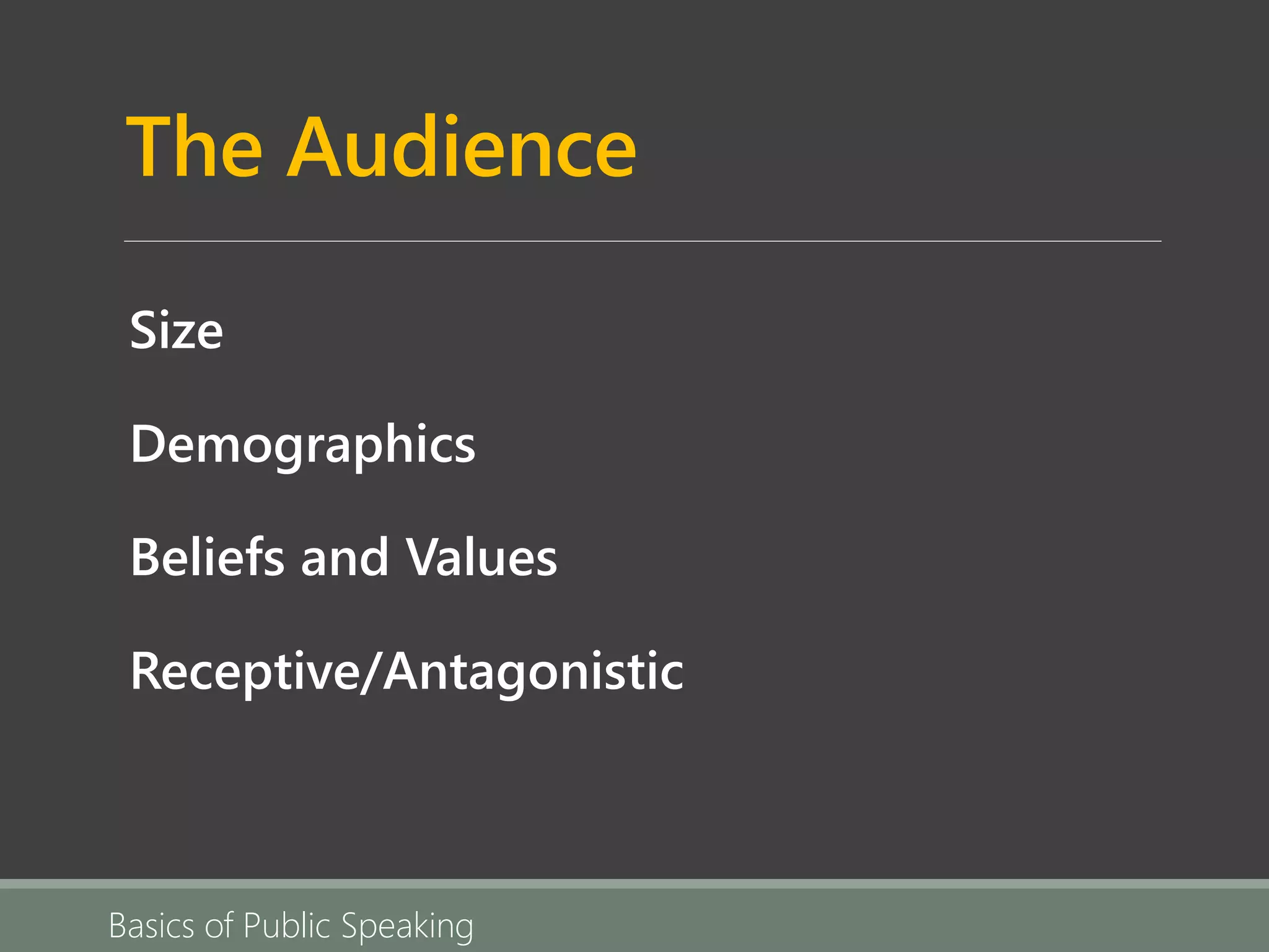 The Basics of Public Speaking | PDF