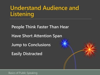 The Basics of Public Speaking | PDF