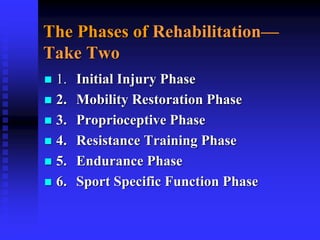 The Basics of Rehabilitation.ppt sports Injury | PPT