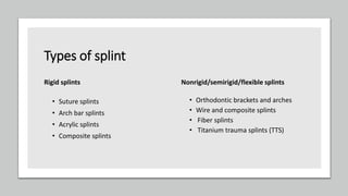 The Basics of Splinting in Dentoalveolar Traumatology.pptx