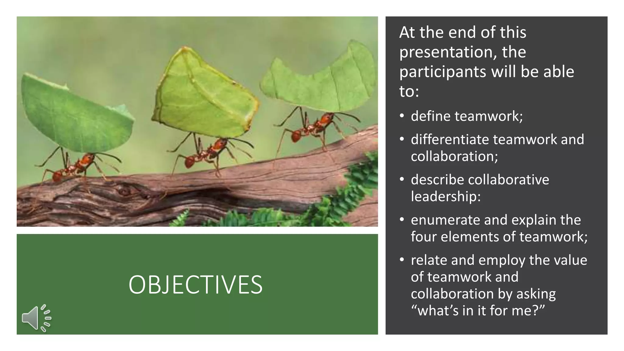 The basics of teamwork and collaboration wbt | PPTX