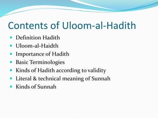 The Basics of Uloom-ul-Hadeeth.ppt
