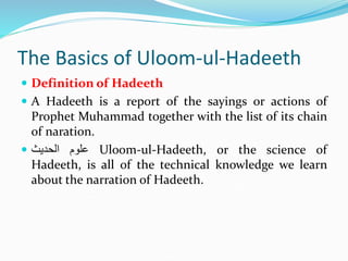 The Basics of Uloom-ul-Hadeeth.ppt