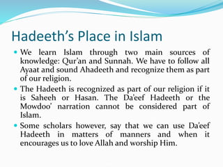 The Basics of Uloom-ul-Hadeeth.ppt