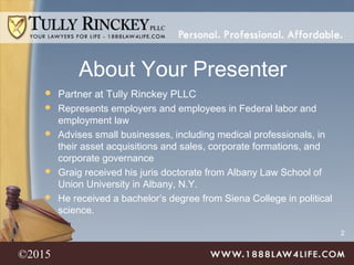 The Basics of Workplace Discrimination and Harassment - Tully Rinckey PLLC CLE | PPT