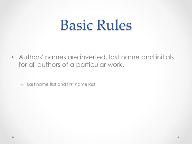 The basics to apa citation | PDF