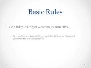 The basics to apa citation | PDF