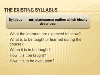 The basis of curriculum and syllabus designing | PPTX