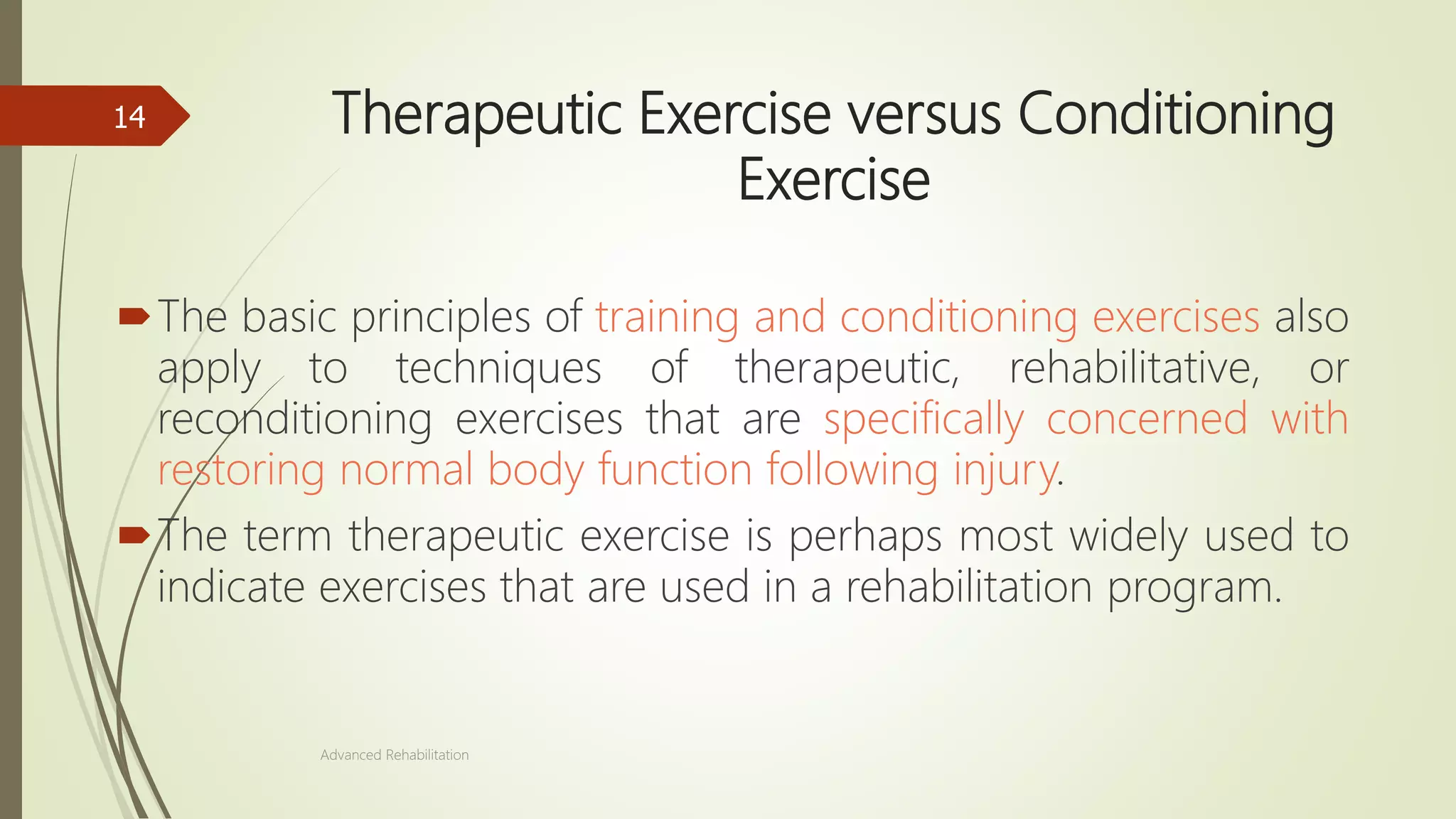 The basis of injury rehabilitation | PPTX