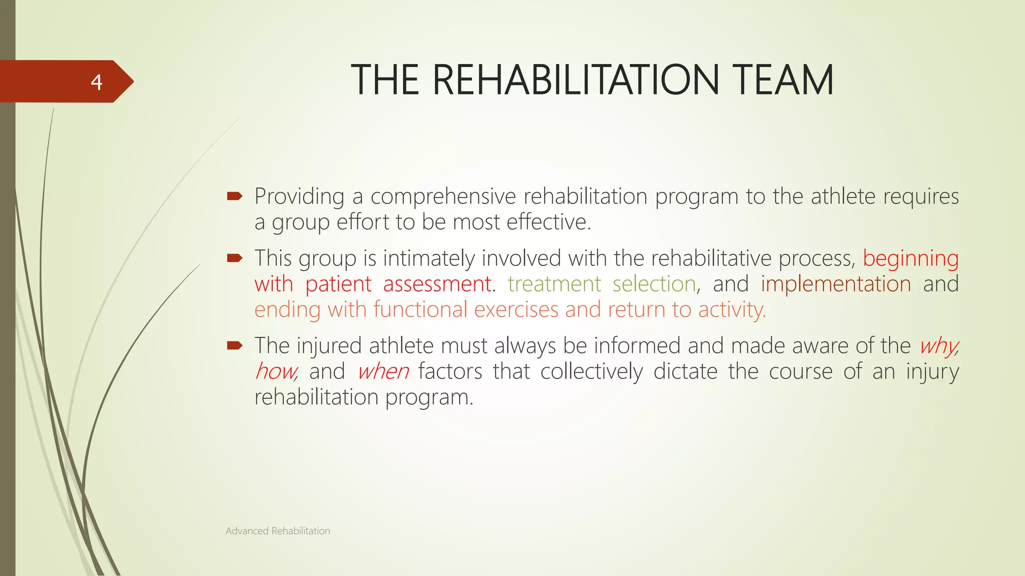 The basis of injury rehabilitation | PPTX
