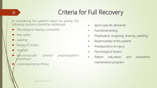 The basis of injury rehabilitation | PPTX