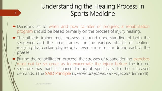 The basis of injury rehabilitation | PPTX