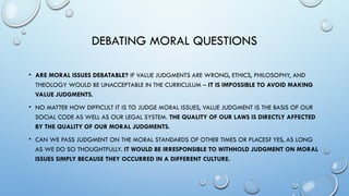 The Basis of Moral Judgment (for critical thinking) | PPTX