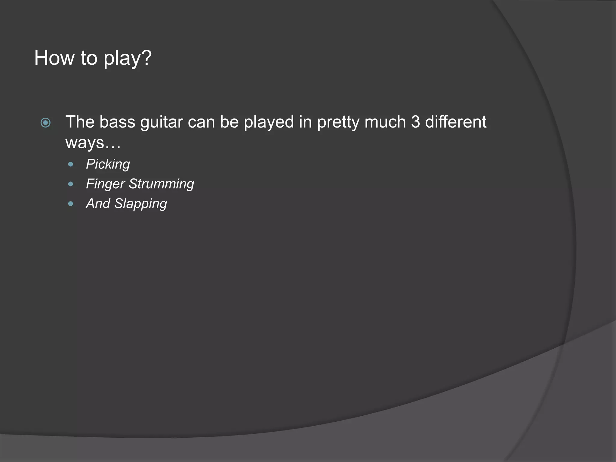The bass guitar | PPTX