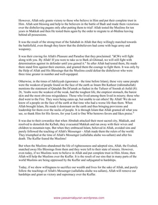 Battle of Badr: History and Lessons | PDF