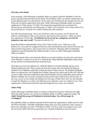 Battle of Badr: History and Lessons | PDF