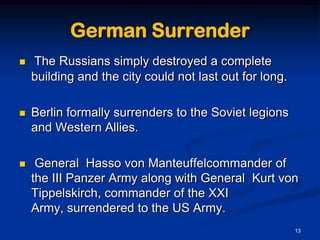 The battle of berlin | PPTX
