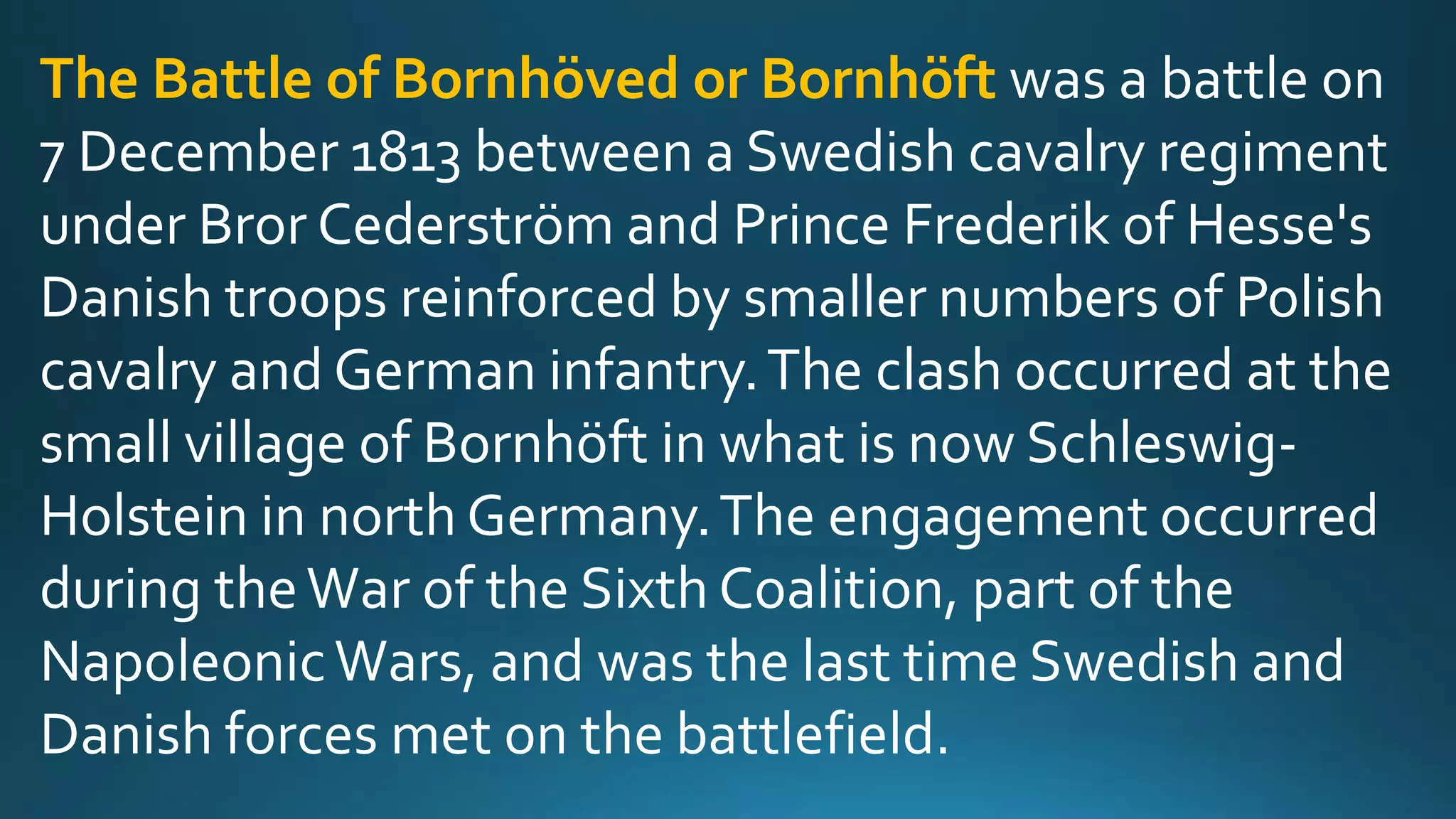 The battle of Bornhöft | PDF