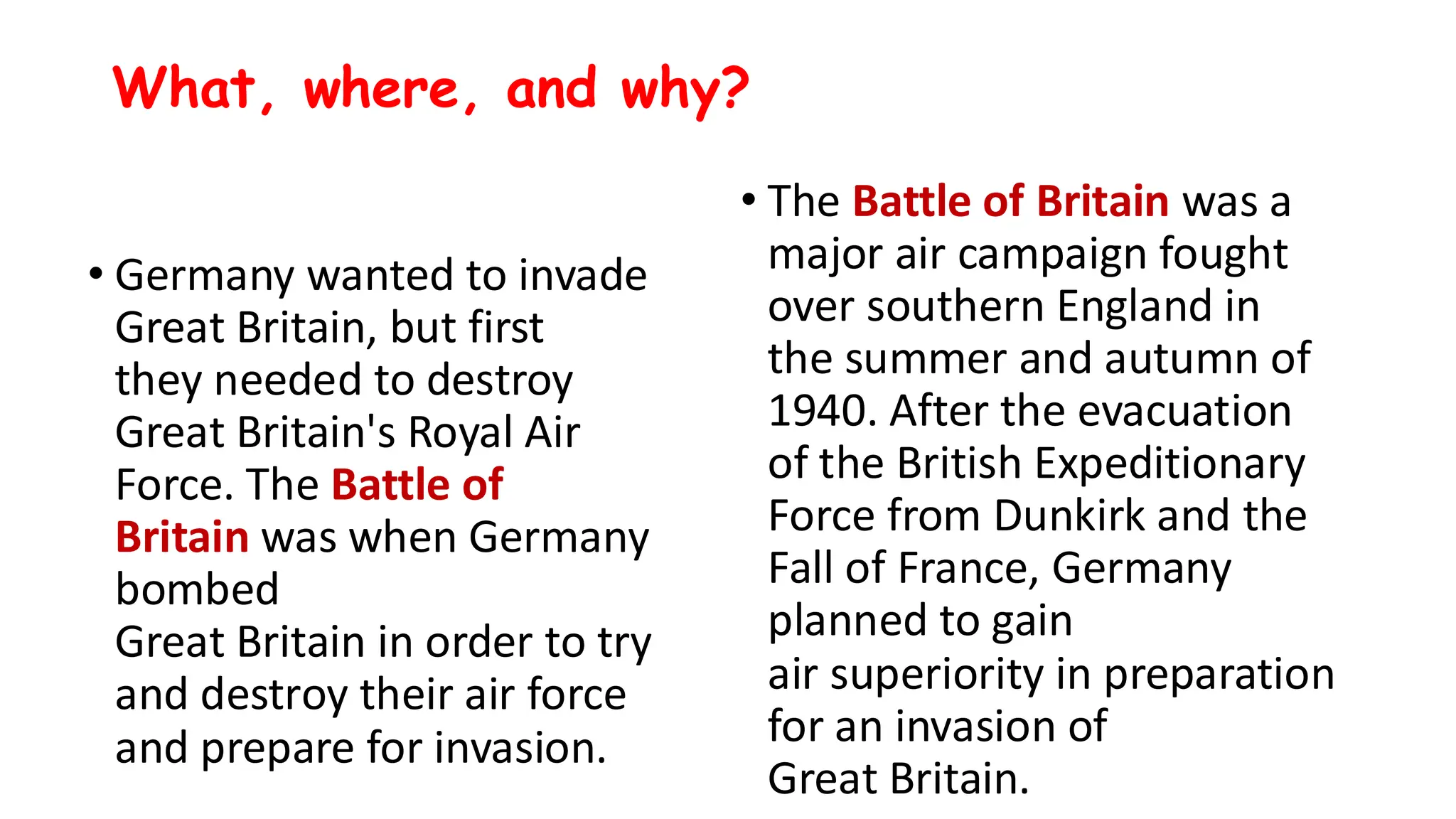 A presentation on- The Battle of Britain | PDF