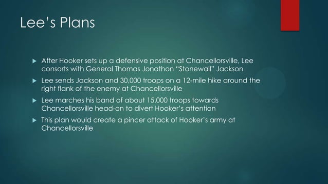 The Battle of Chancellorsville | PPTX | Death, Injury, or Military ...