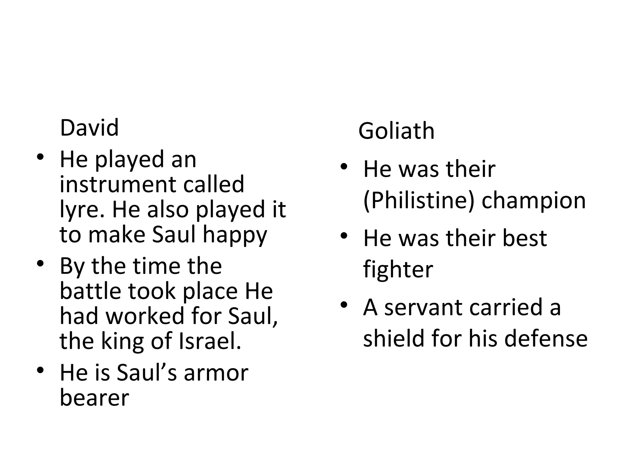 The Battle of David and Goliath | PPT