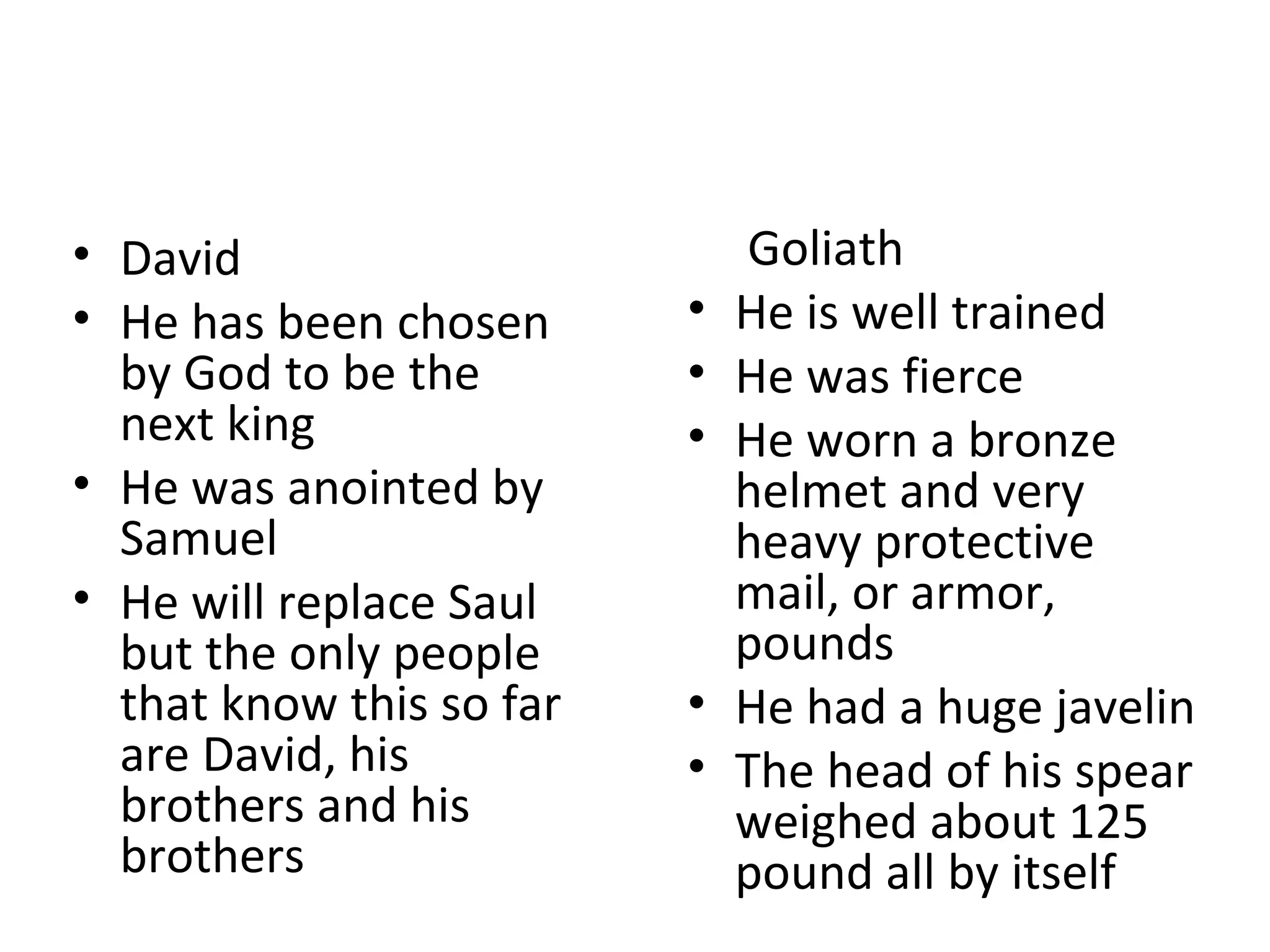 The Battle of David and Goliath | PPT