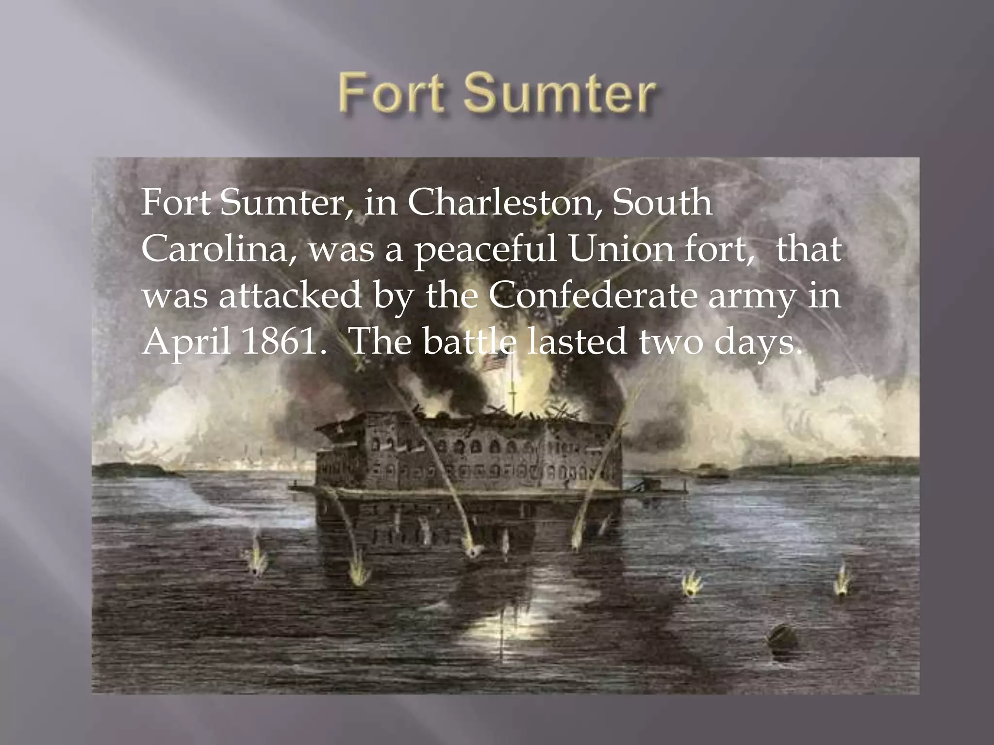 The Battle of Fort Sumter | PPTX
