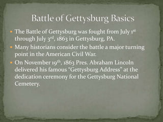 The Battle of Gettysburg | PPTX