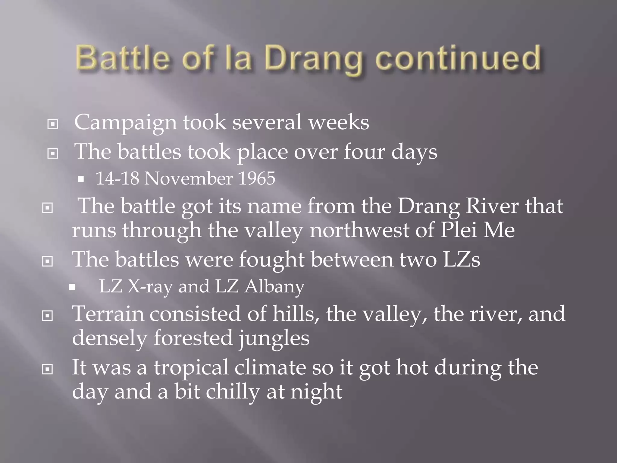 The Battle of Ia Drang brief | PPTX