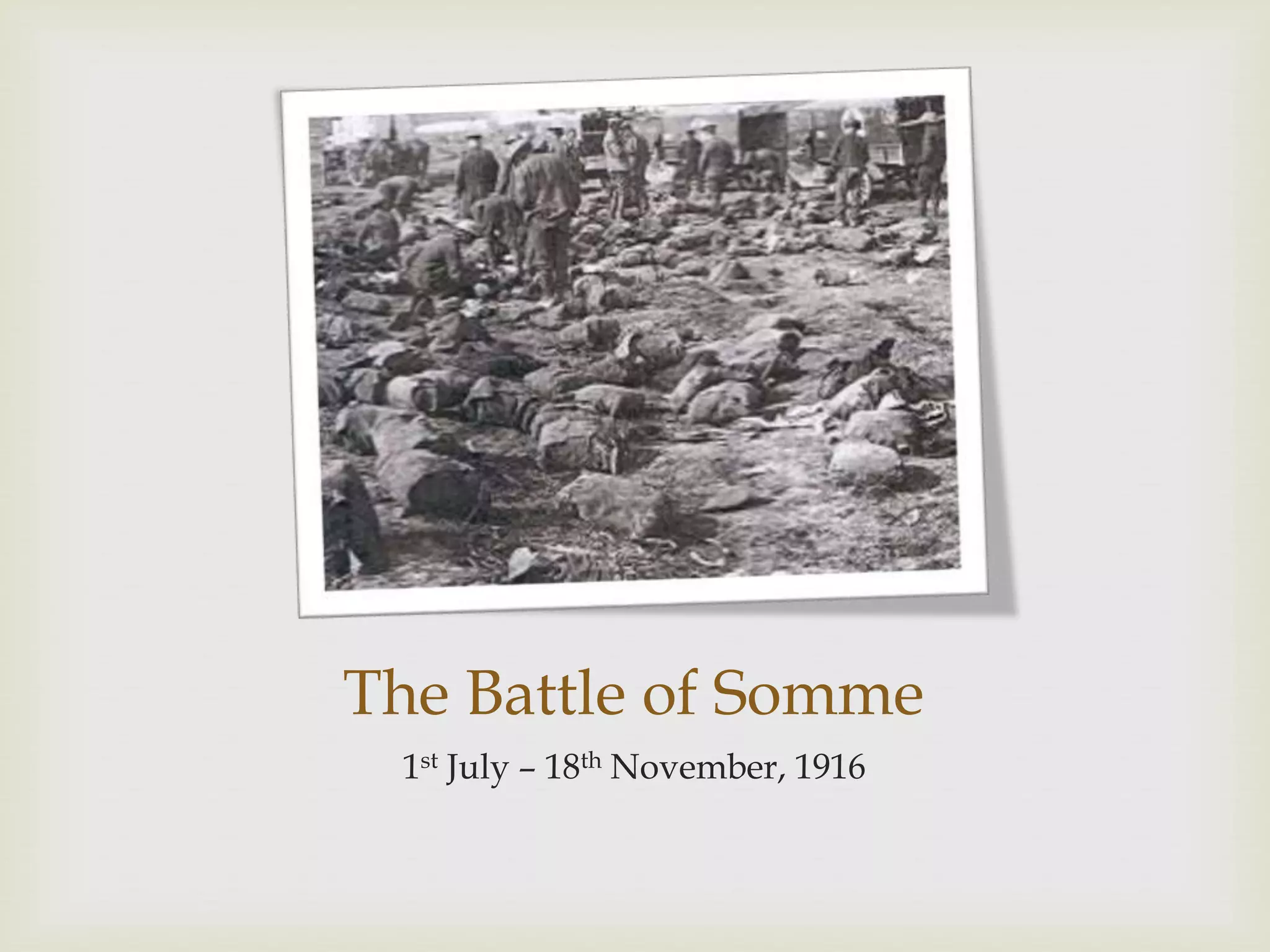 The Battle of Somme | PPTX