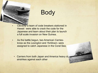 The battle of the coral sea | PPTX