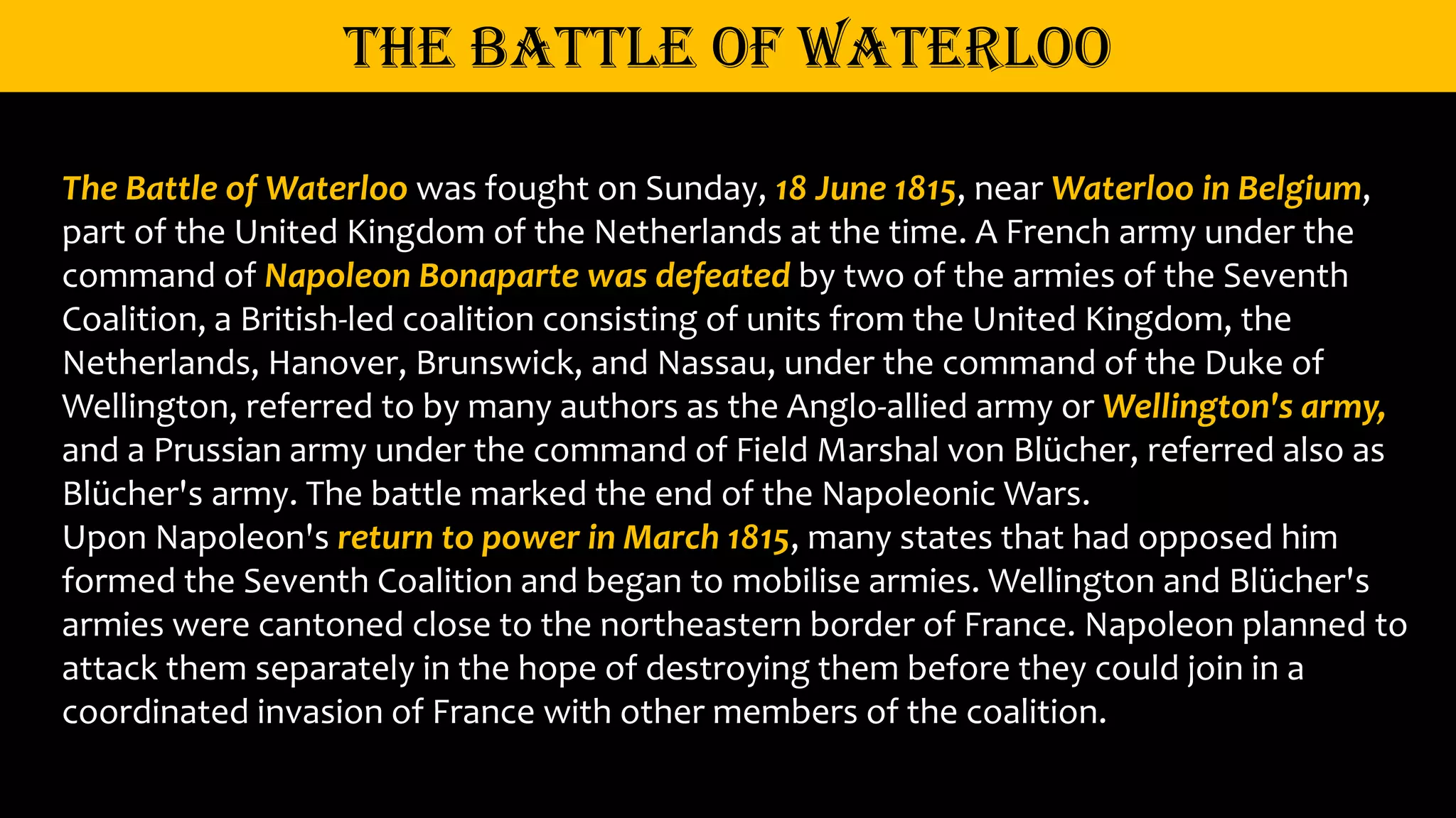 The battle of Waterloo | PDF
