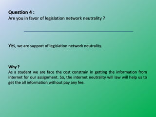 The battle over net neutrality | PPTX | Internet Service Providers ...