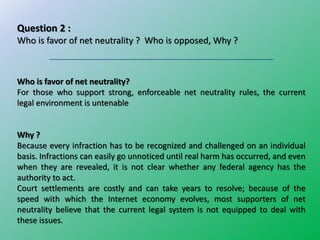 The battle over net neutrality | PPT