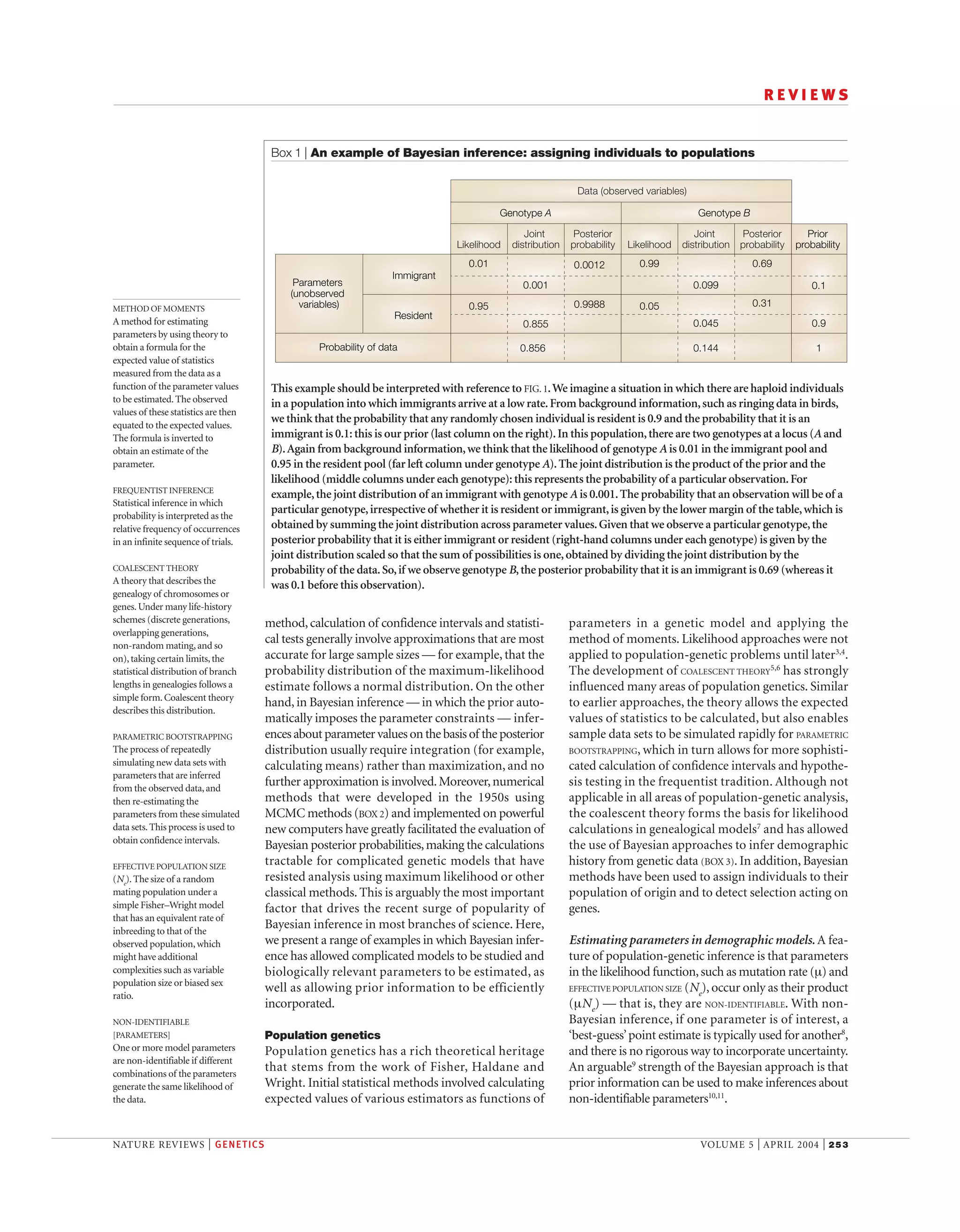 The bayesian revolution in genetics | PDF