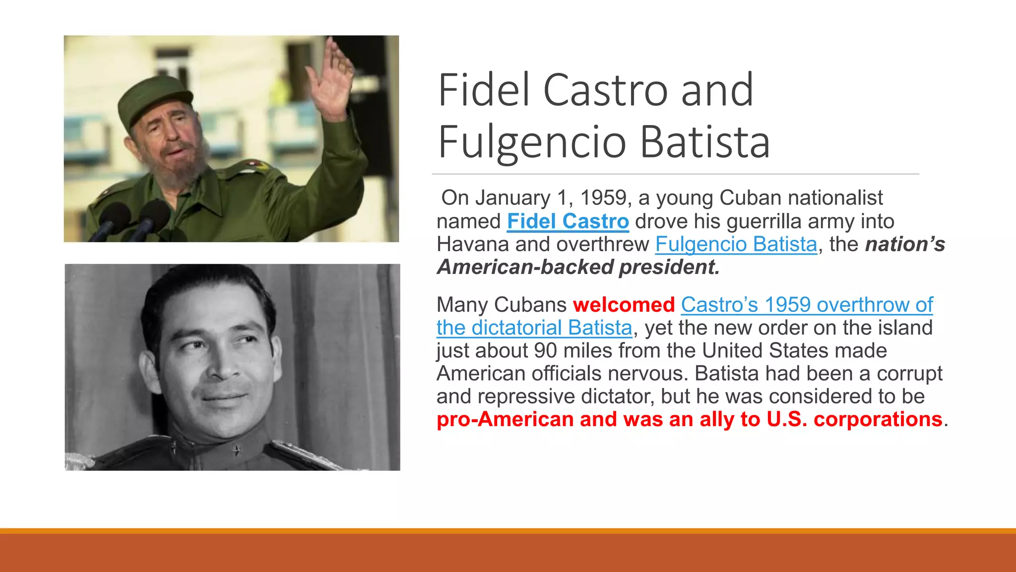 The Bay of Pigs and The Cuban Missile.pptx | Political Issues & policy ...