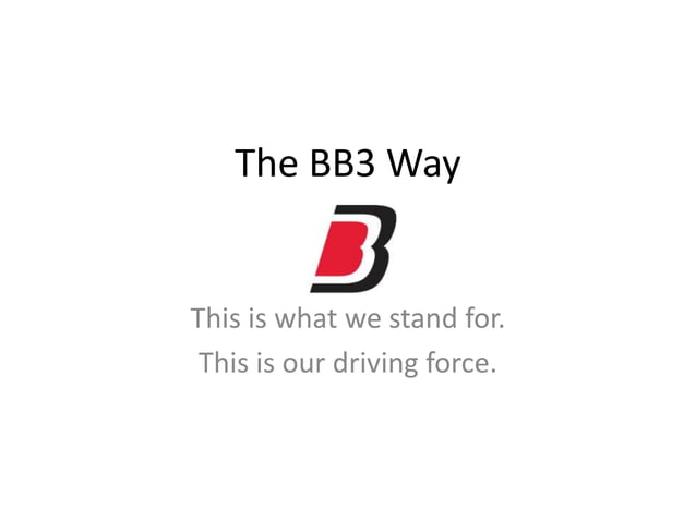 The bb3 way | PPT