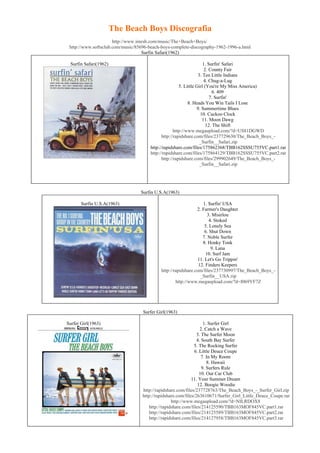 The beach boys discografia | DOC