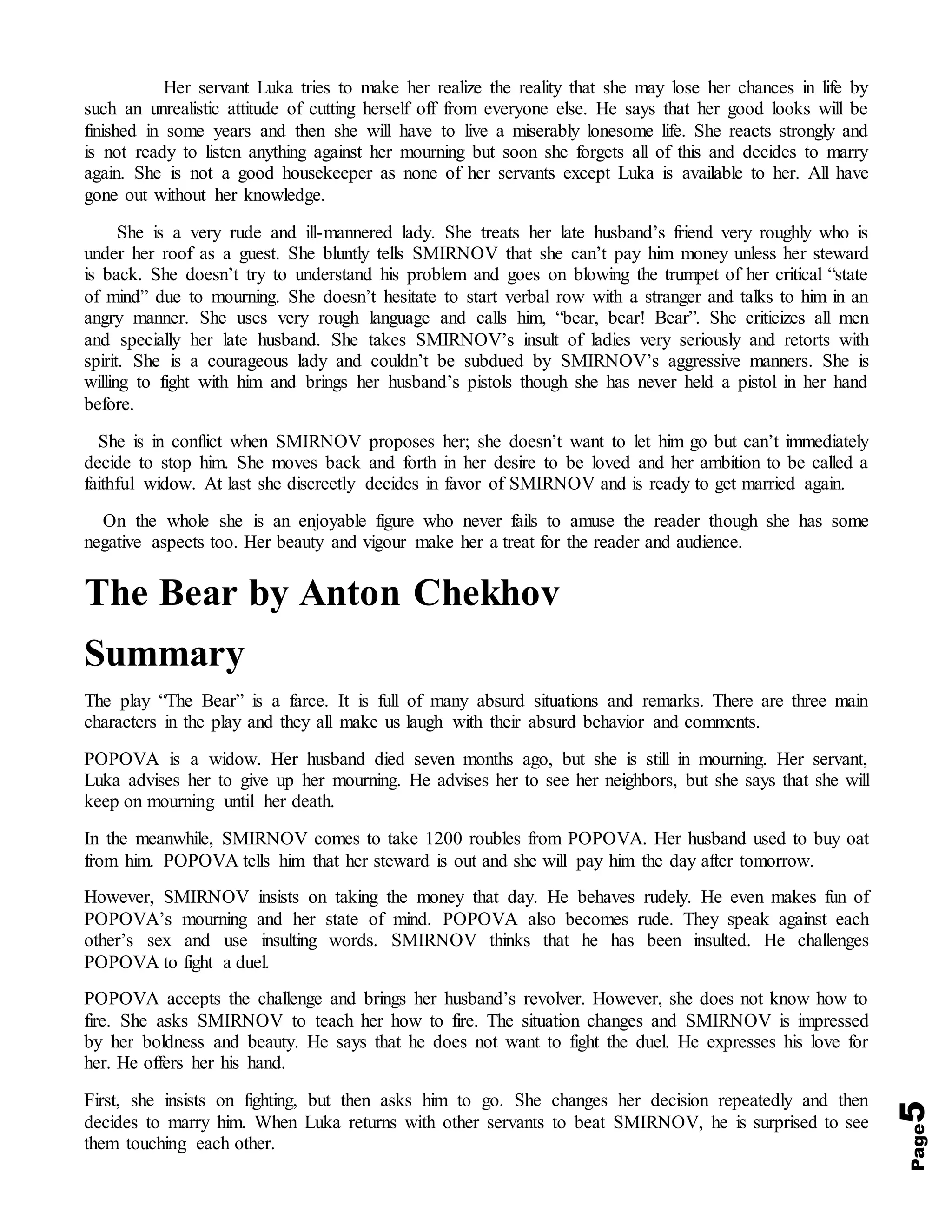 The bear & something to talk about play | DOCX