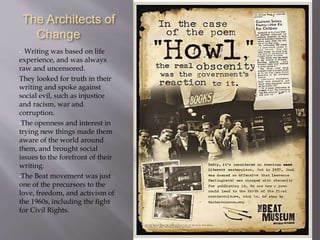 The beat generation 1940s 1950s powerpoint | PPTX