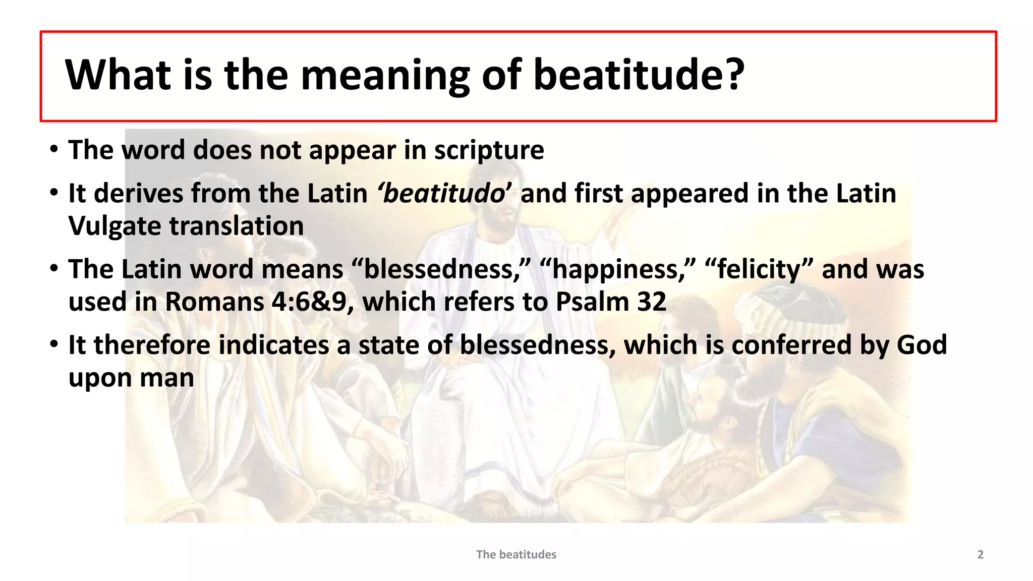 The beatitudes 1 | PPTX