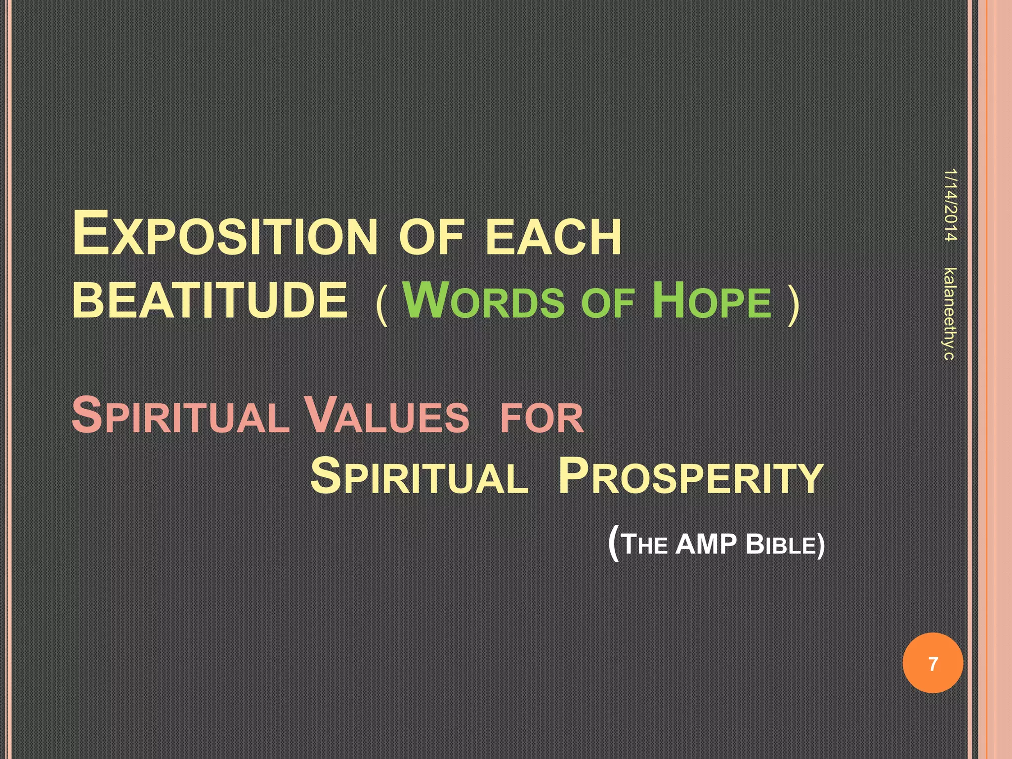 The Beatitudes of Jesus Christ | PPTX | Spirituality | Religion ...