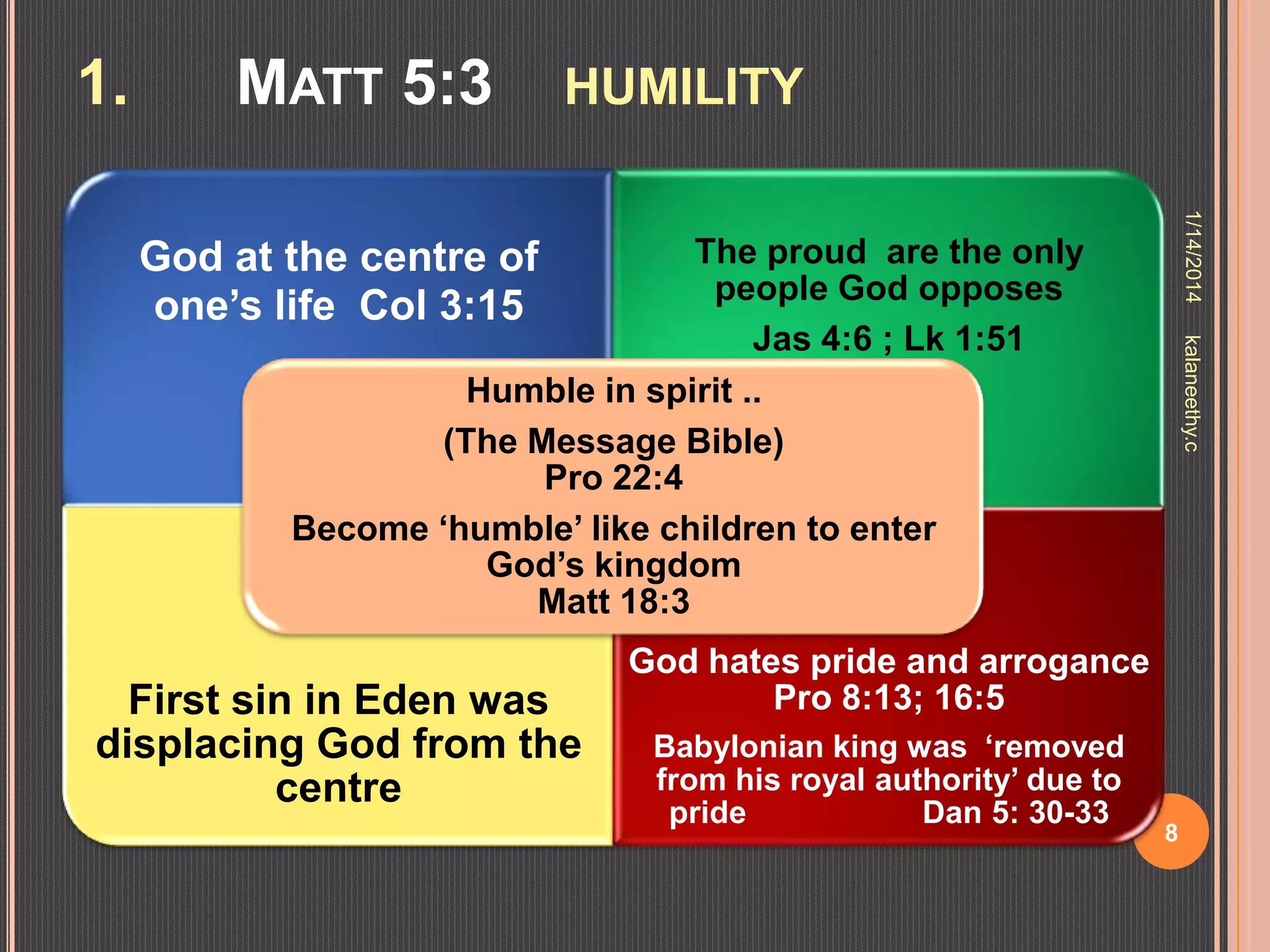 The Beatitudes of Jesus Christ | PPTX